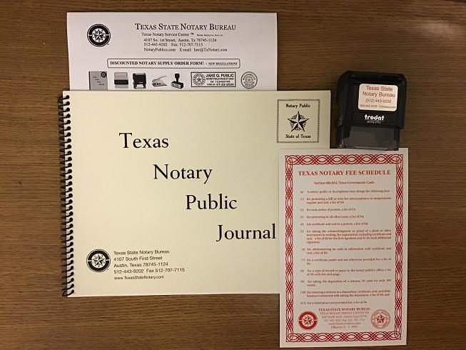 Texas, Products for Notaries